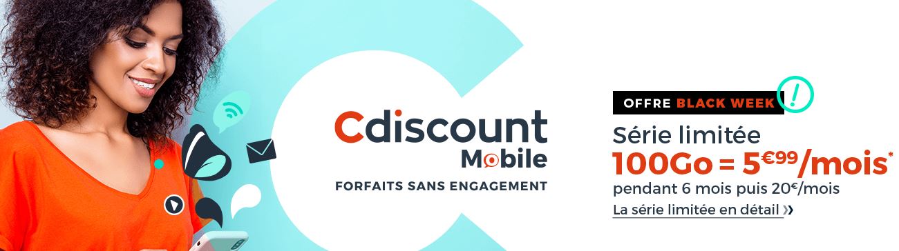 Forfait Cdiscount Mobile : 5,99€/mois les 100 Go en promo - Capitaine Forfait